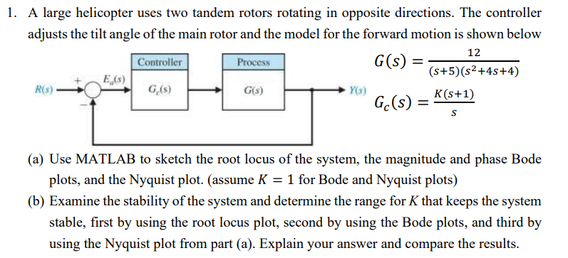 Solved A large helicopter uses two tandem rotors rotating in | Chegg.com