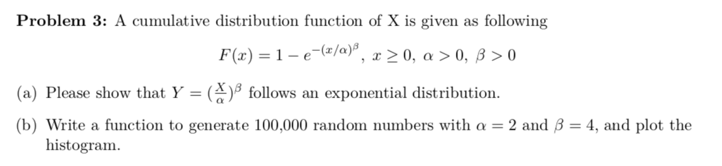 Solved Problem 3: A cumulative distribution function of X is | Chegg.com