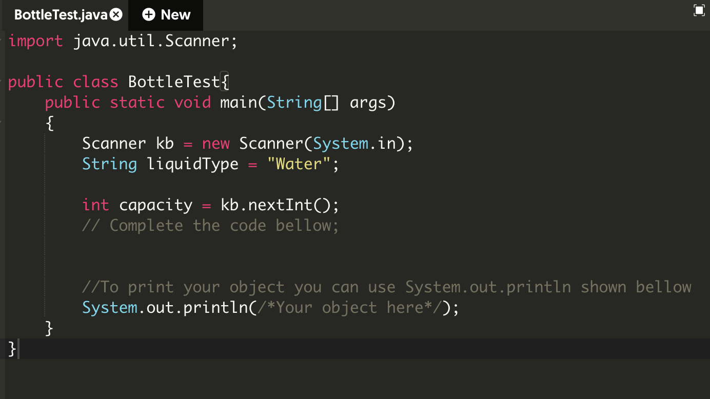 Solved For this problem, assume the Bottle class is working | Chegg.com