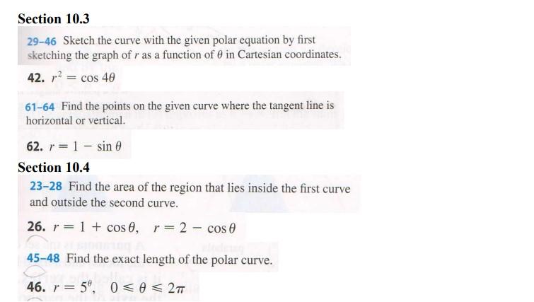 Solved 29-46 Sketch the curve with the given polar equation | Chegg.com