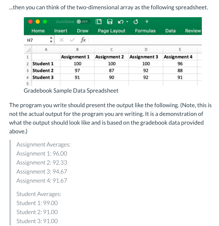 Challenge: Gradebook Description: Modify the provided | Chegg.com