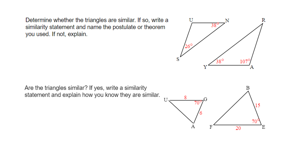 Solved Determine whether the triangles are similar. If so, | Chegg.com