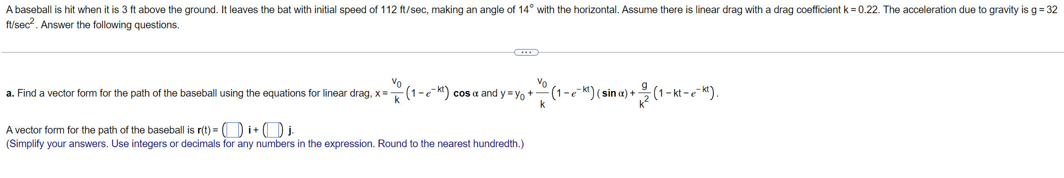 Solved ft/sec2. Answer the following questions. a. Find a | Chegg.com