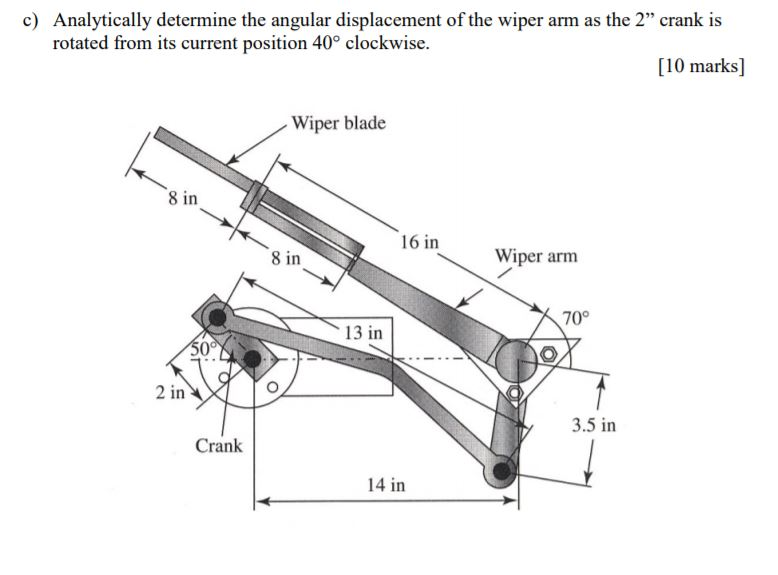 Solved c) Analytically determine the angular displacement of | Chegg.com