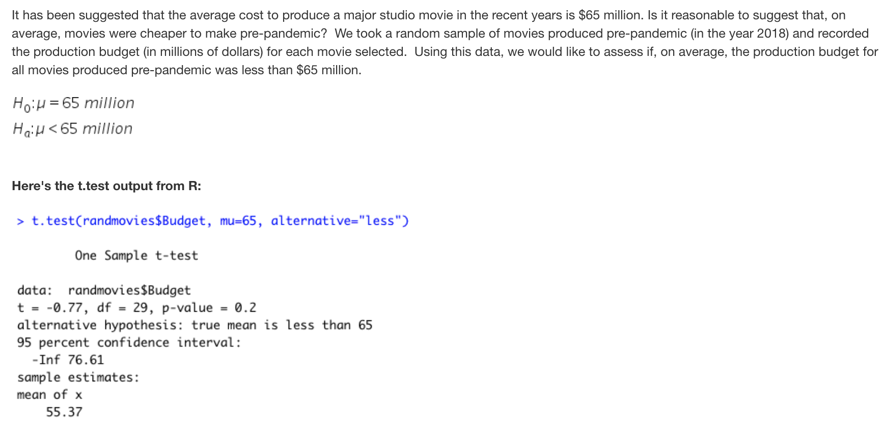 Solved It has been suggested that the average cost to | Chegg.com