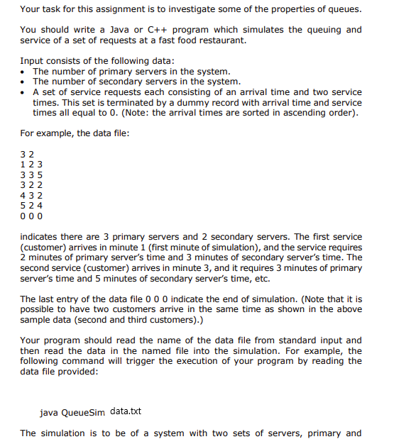 Solved Your task for this assignment is to investigate some | Chegg.com