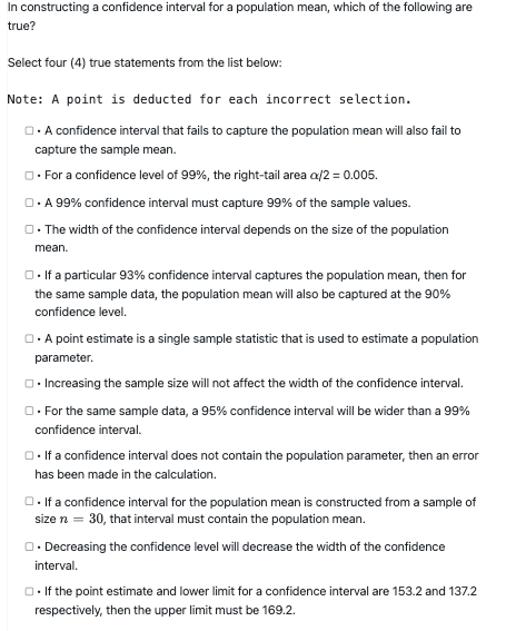 Solved In constructing a confidence interval for a | Chegg.com