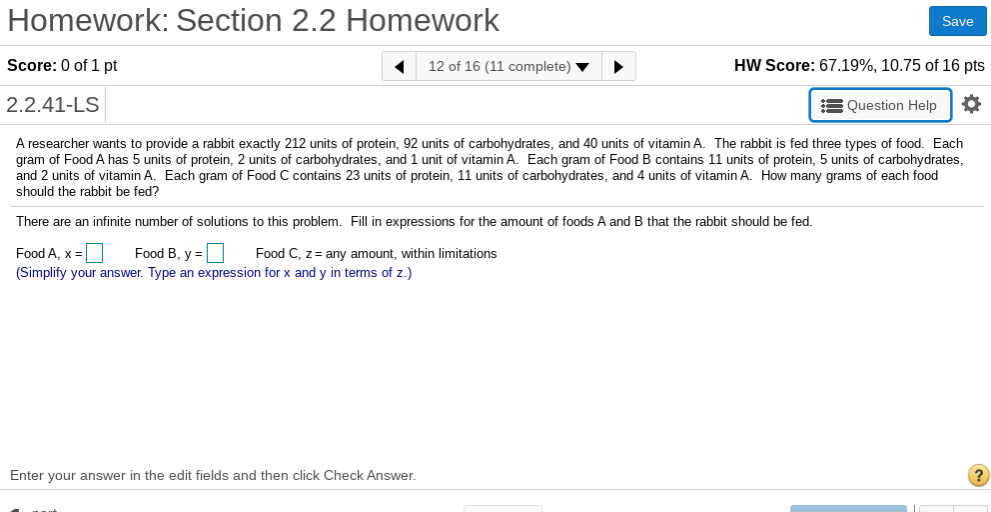 Solved Homework Section 2 2 Homework Save Score 0 Of 1 Pt