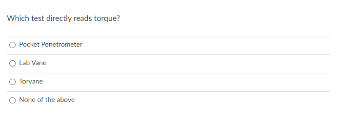 Solved Which test directly reads unconfined compressive | Chegg.com