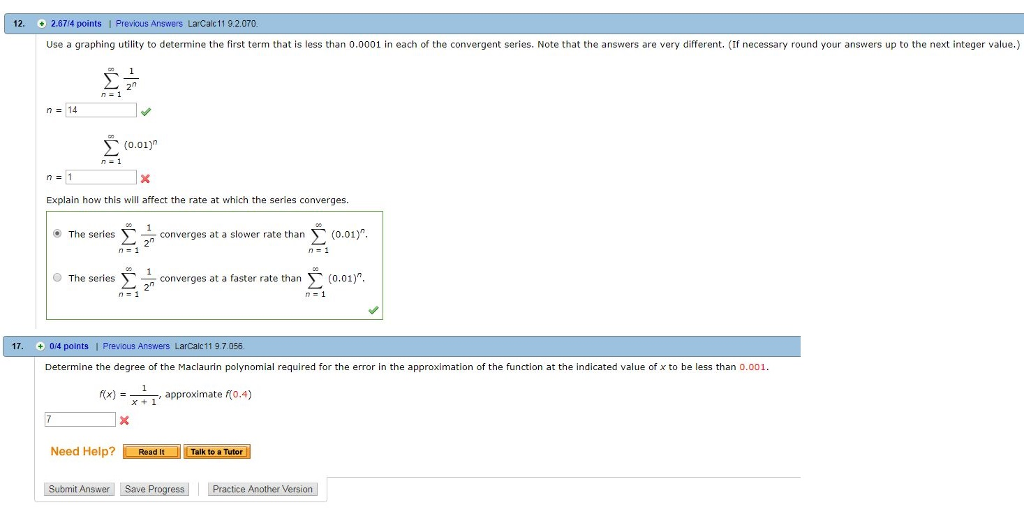 Solved Use a graphing utility to determine the first term | Chegg.com