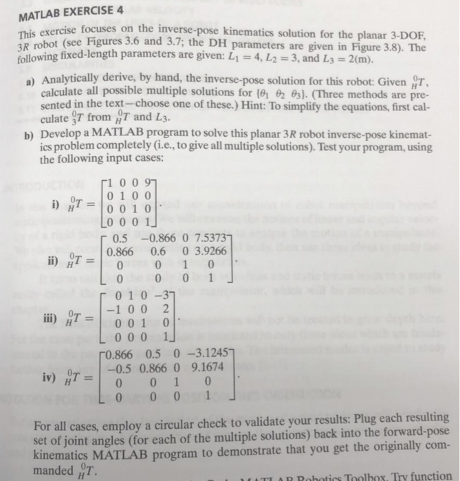 Solved MATLAB EXERCISE4 mis exercise focuses on the | Chegg.com