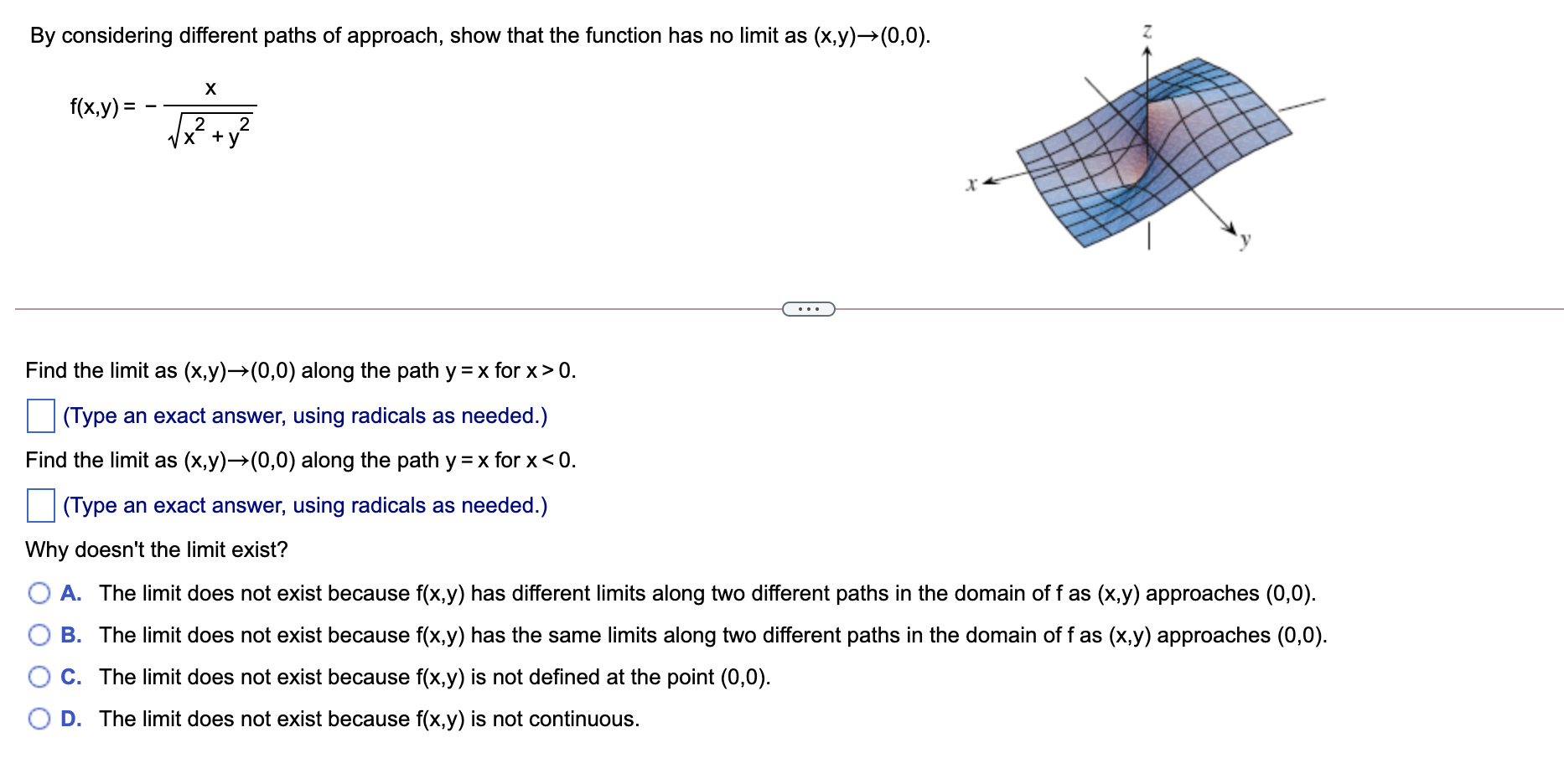 Solved By considering different paths of approach, show that | Chegg.com