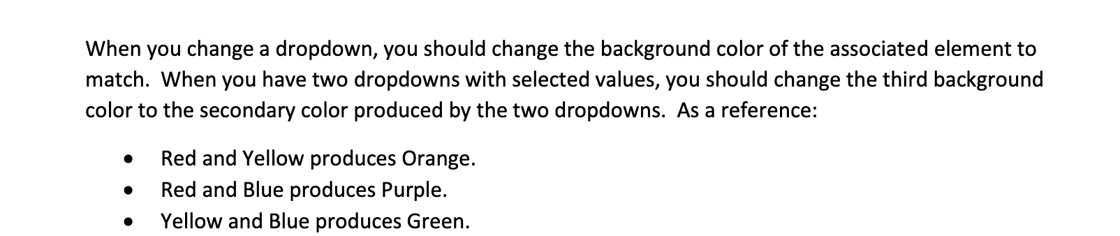 Solved Primary Colors (50 pts) Implement a dynamic web | Chegg.com