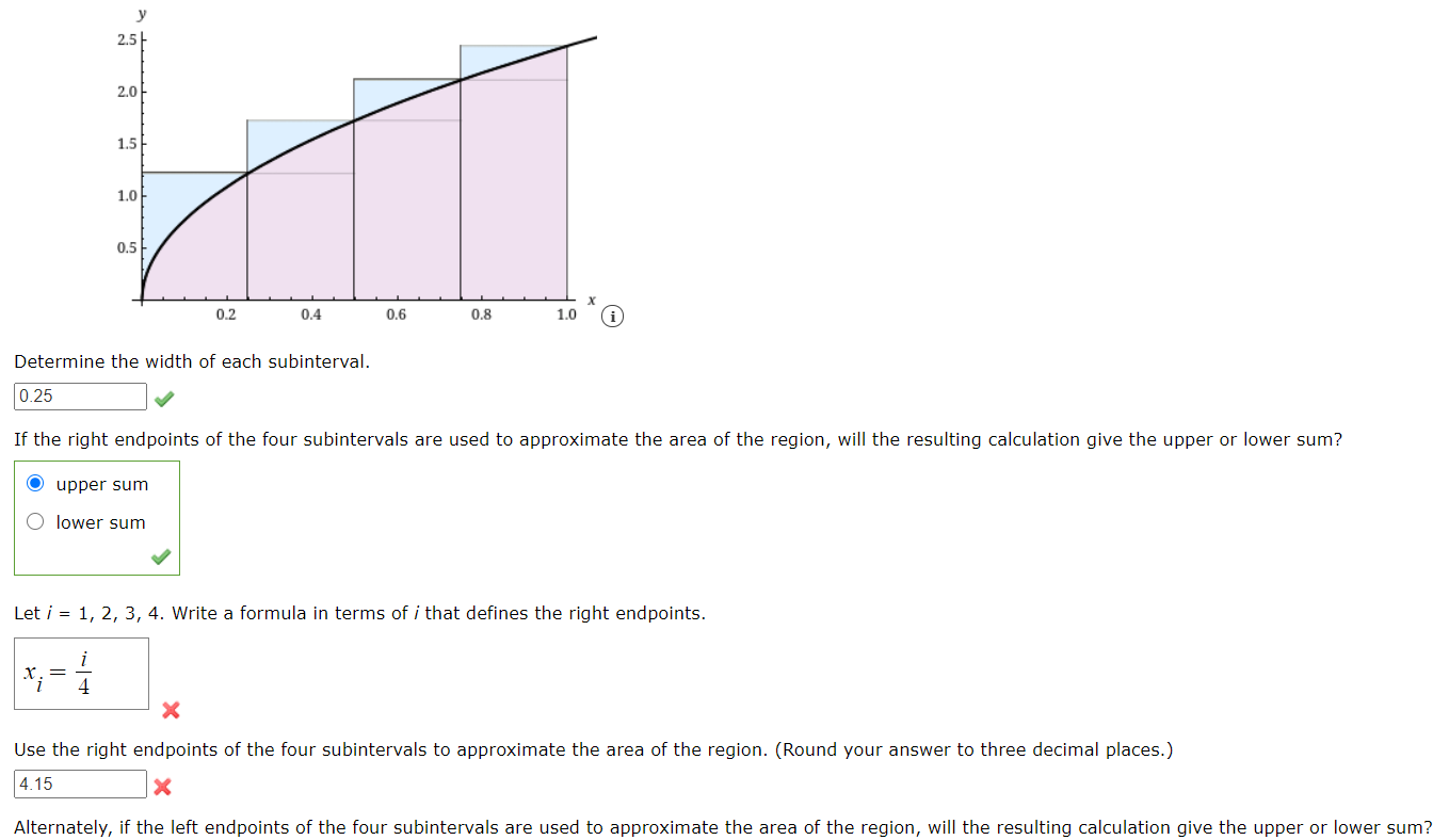 Solved у 2.5 2.0 1.5 1.0 0.5 0.2 0.4 0.6 0.8 1.0 i Determine | Chegg.com