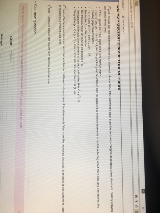 Solved Choose One And Determine Whether Each Statement Is Chegg