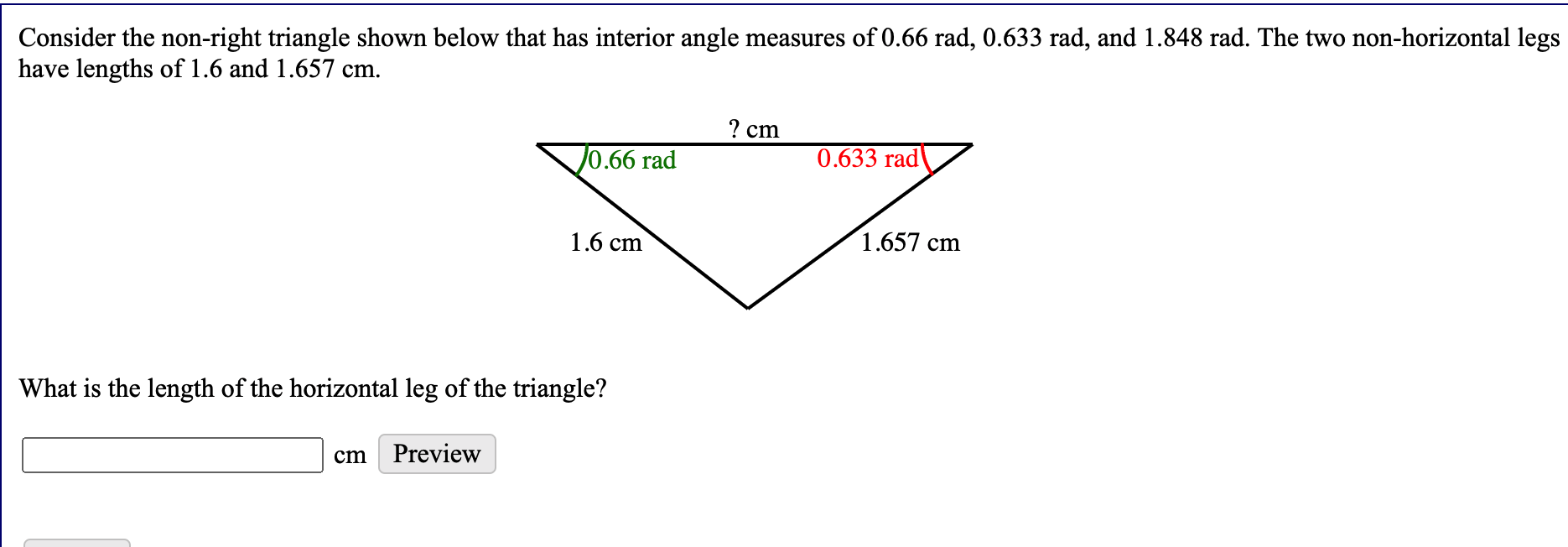 Solved Consider the non-right triangle shown below that has | Chegg.com