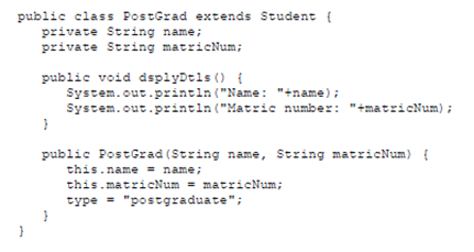 Solved The following Java program contains several design | Chegg.com