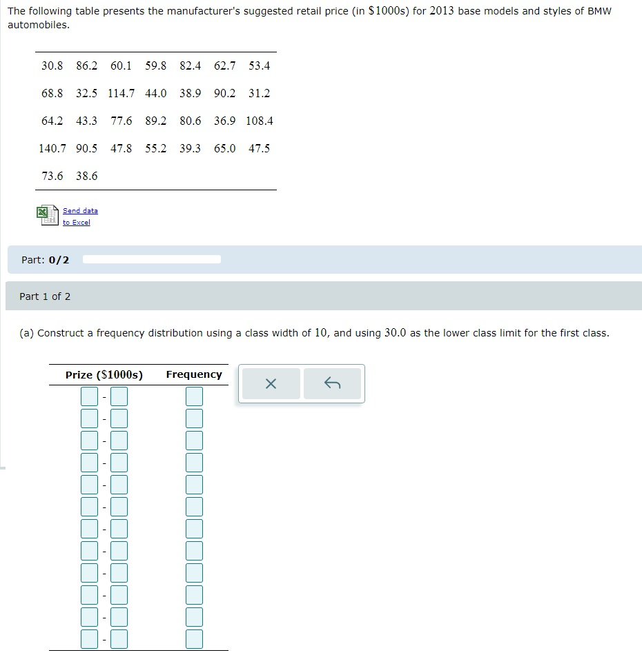 Solved The following table presents the manufacturer's | Chegg.com