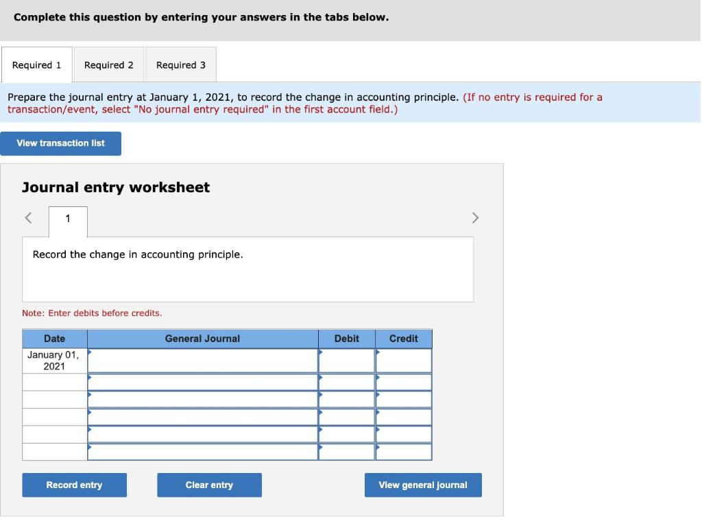 Solved Problem 20-2 (Algo) Change in principle; change in | Chegg.com