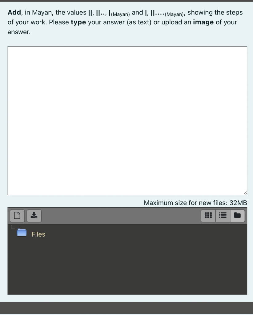Solved Add, in Mayan, the values II, II., I(Mayan) and I, | Chegg.com