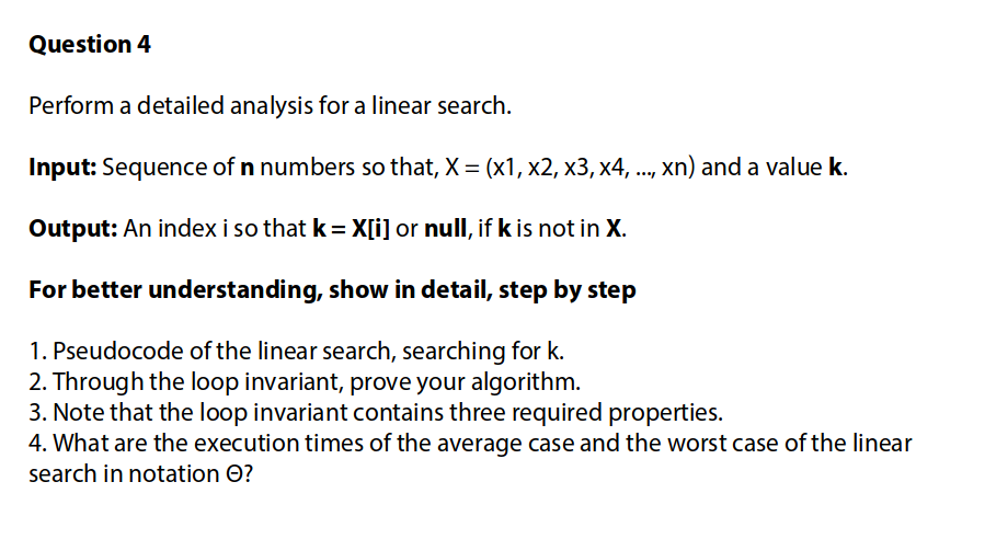 Solved Question 4 Perform a detailed analysis for a linear | Chegg.com