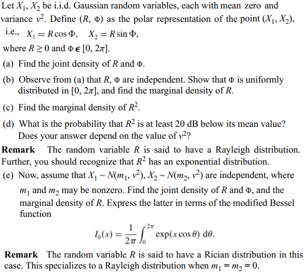 Solved Let Xi, X, be i.i.d. Gaussian random variables, each | Chegg.com