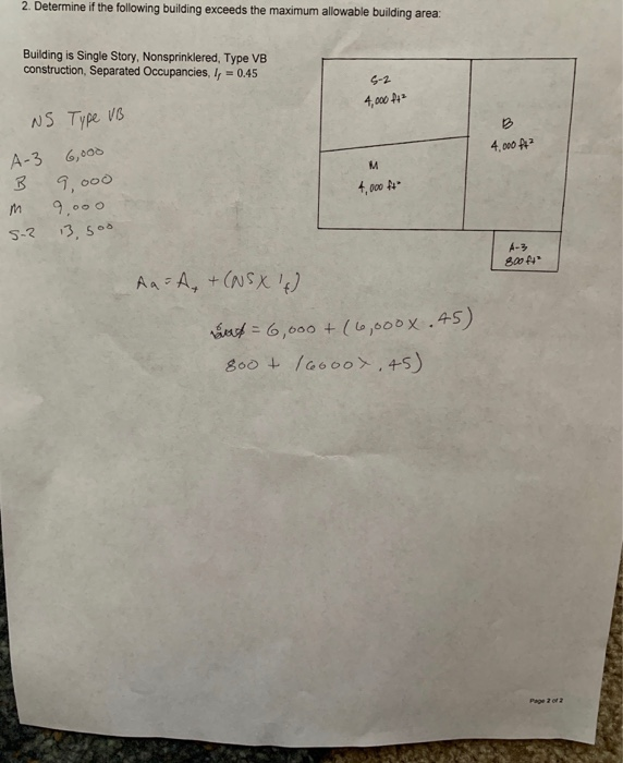 2. Determine if the following building exceeds the | Chegg.com