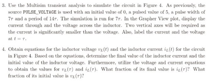 Solved 3. Use the Multisim transient analysis to simulate | Chegg.com