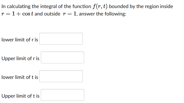 Solved In calculating the integral of the function f(r,t) | Chegg.com