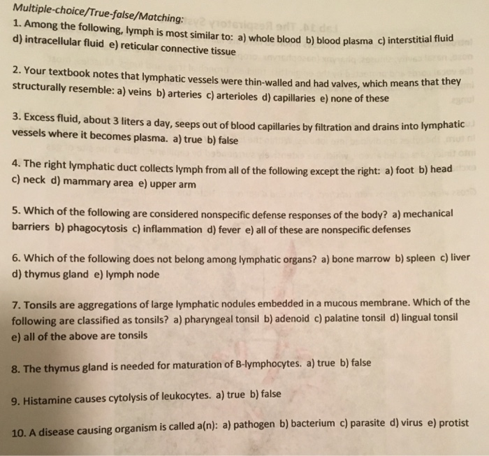 Solved Multiple-choice/True-false/Matching: 1. Among the | Chegg.com