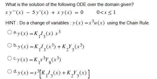 Solved What is the solution of the following ODE over the | Chegg.com