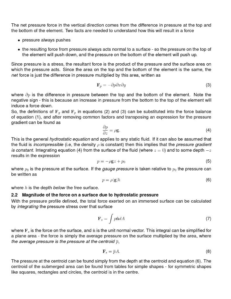 MEE20003 FLUID MECHANICS 1 - CENTRE OF PRESSURE AND | Chegg.com