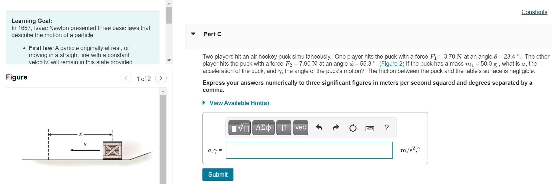 Solved Constants Learning Goal: In 1687, Isaac Newton | Chegg.com