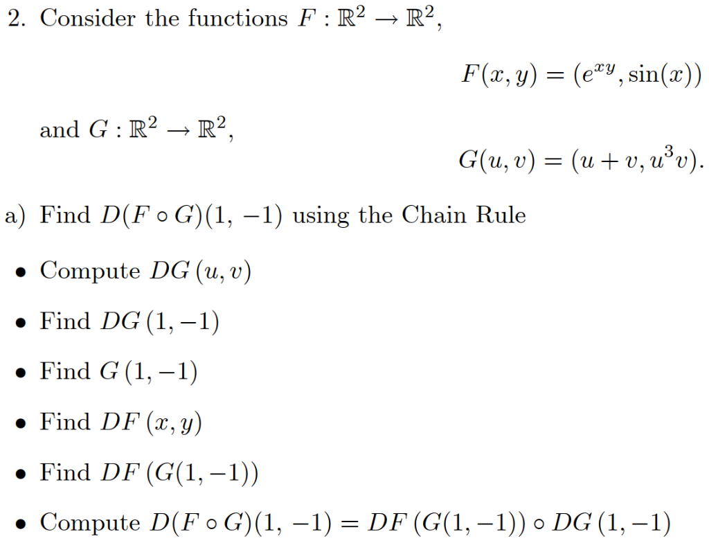 Solved . Let f : C Rm → Rn and g : V C Rn- Rk, where is open | Chegg.com