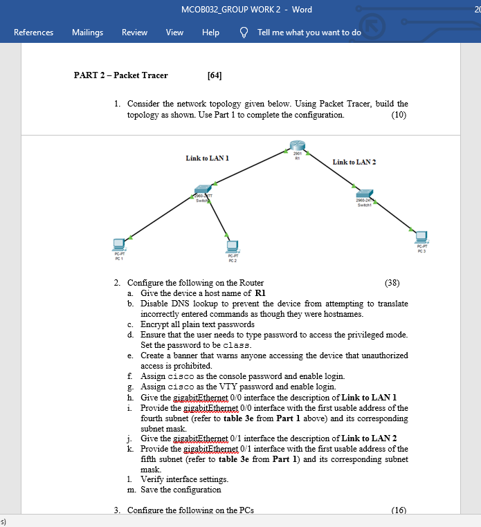 Solved 255.255.255.224 1. A company has asked for your | Chegg.com