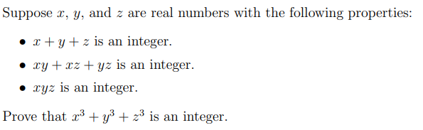 Solved Suppose x,y, and z are real numbers with the | Chegg.com