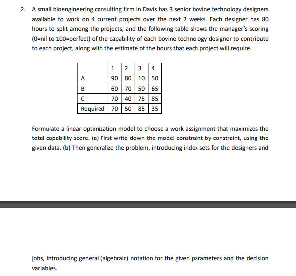Formulate the following problems into linear | Chegg.com