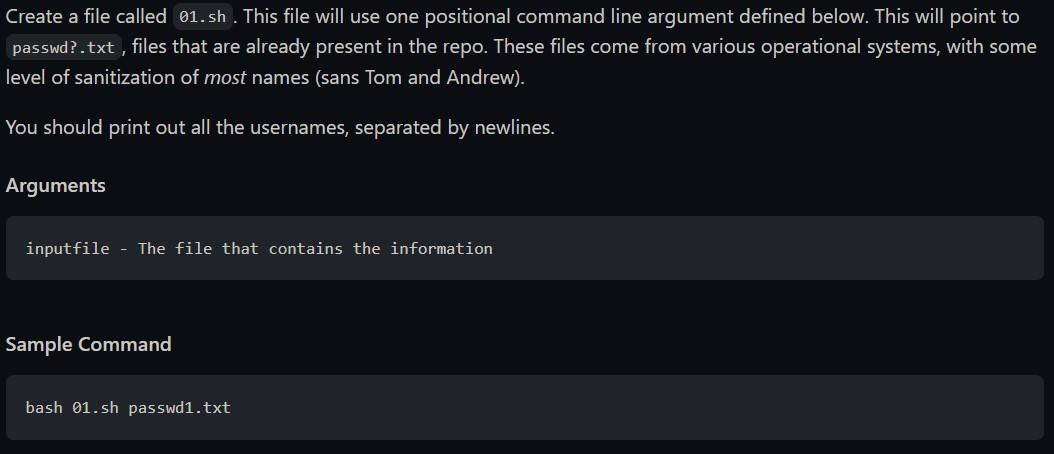 Solved Create a file called 01.sh. This file will use one | Chegg.com