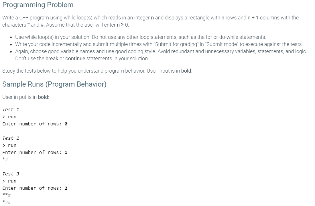 Solved Programming Problem Write A C Program Using While