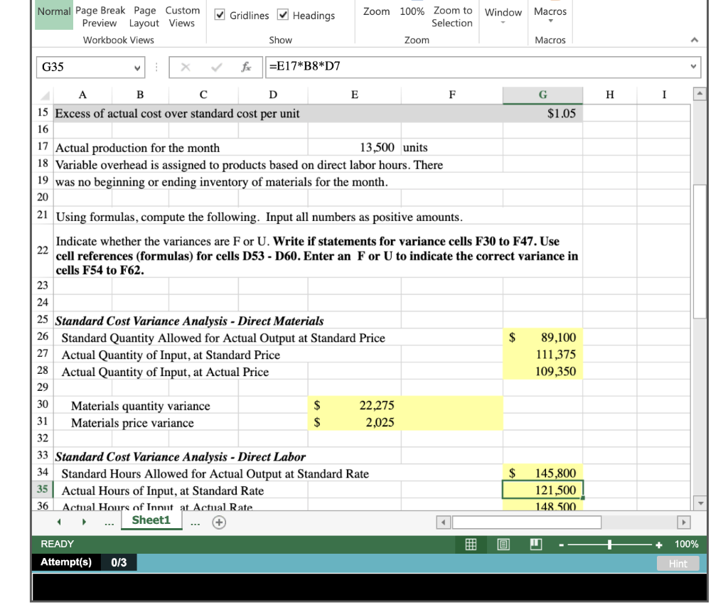Solved PLEASE DO CELL REFERENCE (AKA =C3*C8)!!!!! Patterson, | Chegg.com