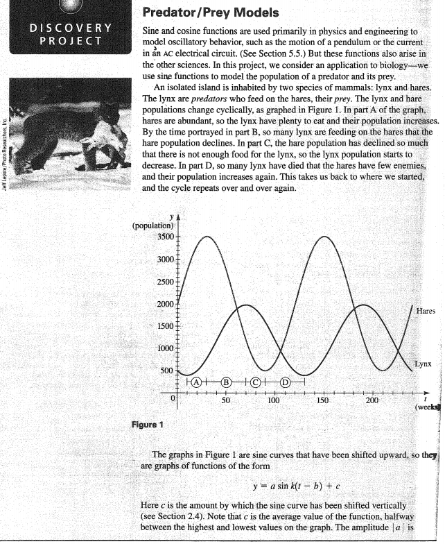 Solved DISCOVERY PROJECT Predator/Prey Models Sine and | Chegg.com