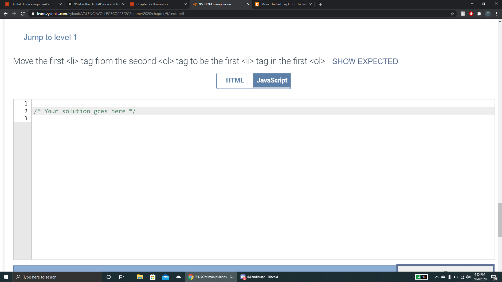 Solved Move the first tag from the second tag | Chegg.com