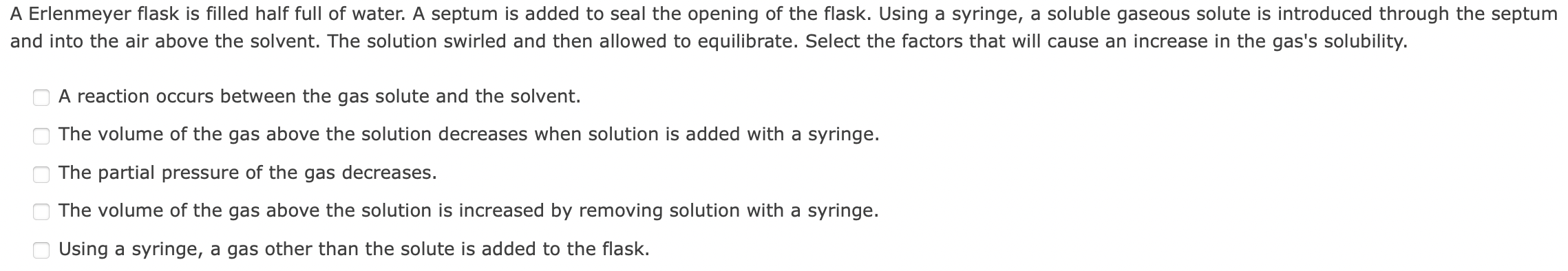 Solved Erlenmeyer flask is filled half full of water. A | Chegg.com