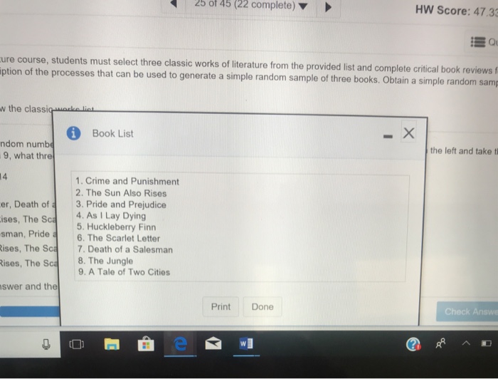 Solved As part of a college literature course, students must | Chegg.com