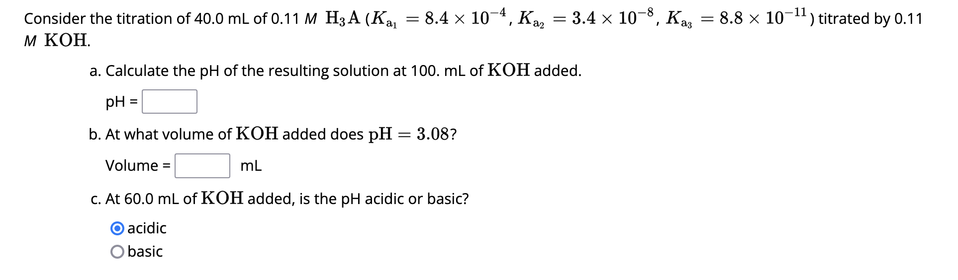 Solved Consider the titration of 40.0mL ﻿of | Chegg.com