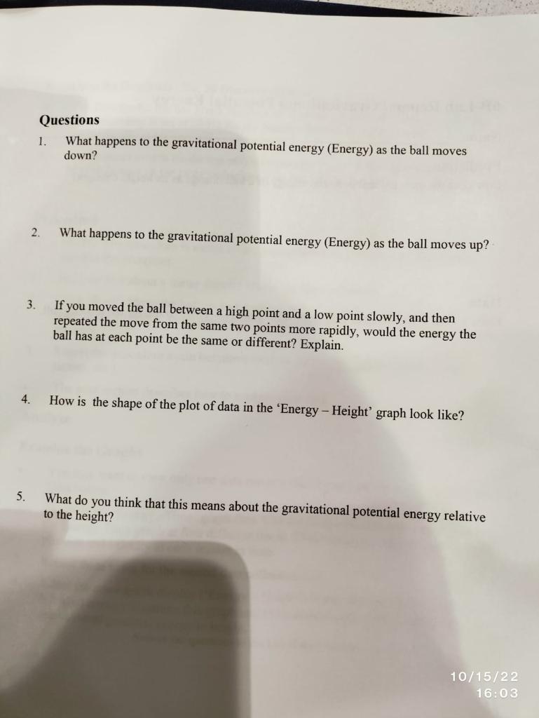 Solved Questions 1. What happens to the gravitational | Chegg.com