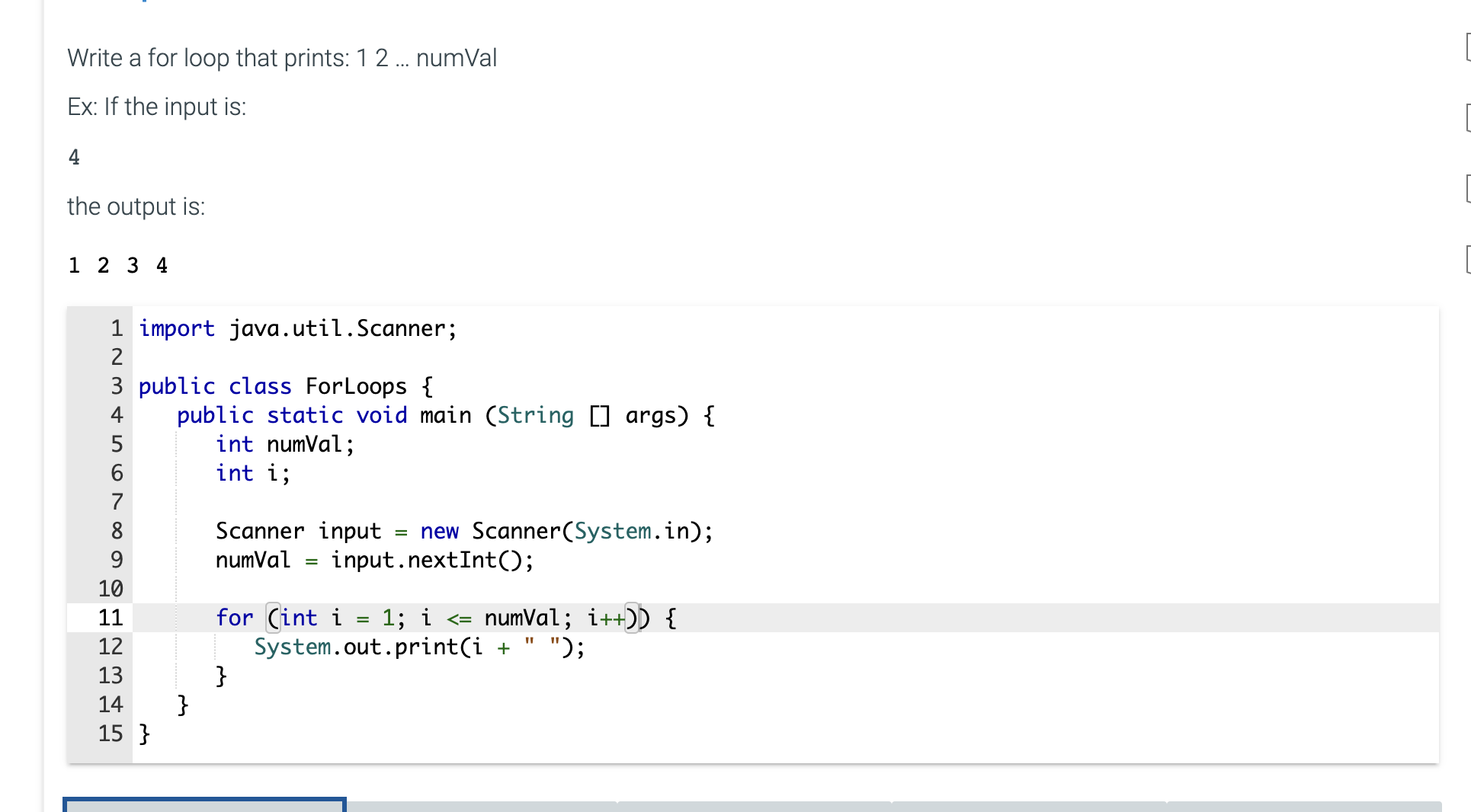 Solved Write a for loop that prints: 12 ... ﻿numValEx: If | Chegg.com
