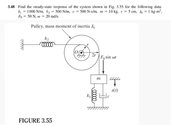 Solved 3.48 Find the steady-state response of the system | Chegg.com