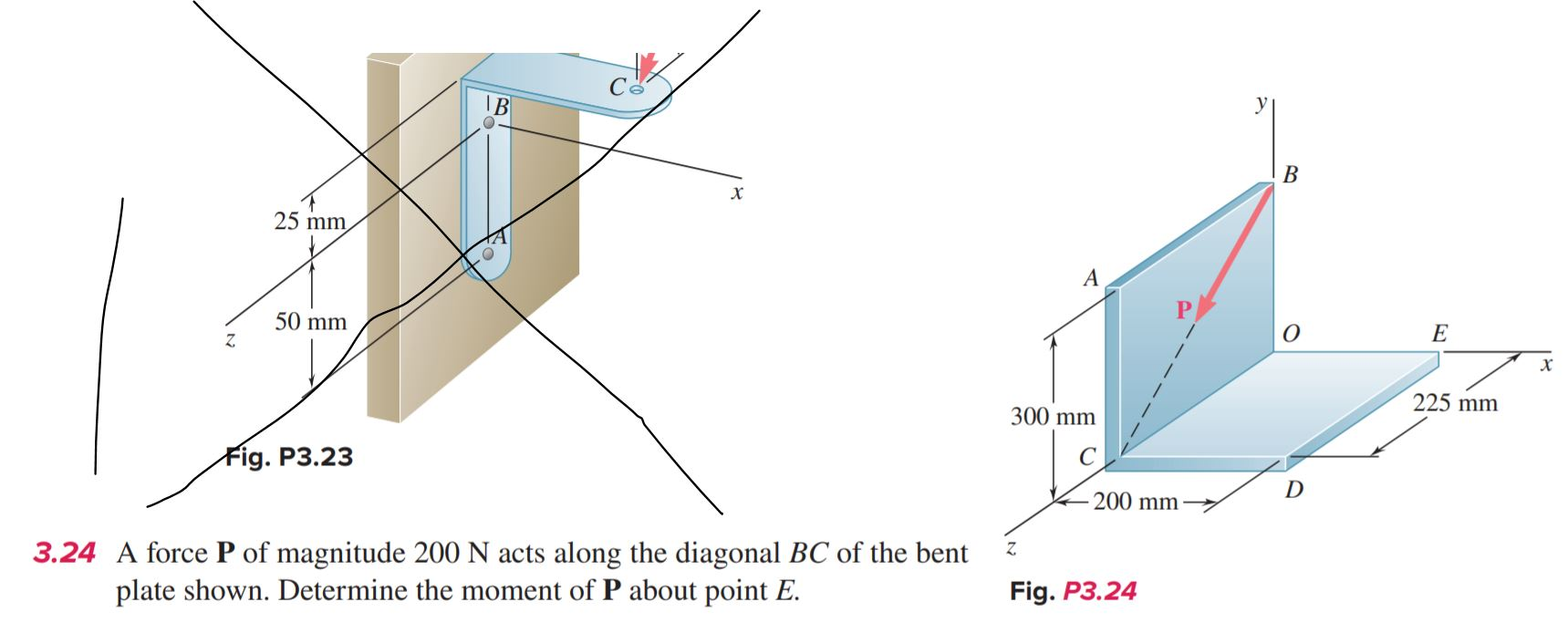 Solved 3.29 In Prob. 3.24, determine the perpendicular | Chegg.com