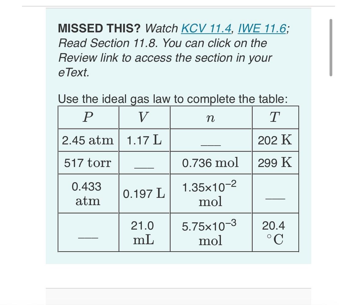 MISSED THIS? Watch KCV 11.4, IWE 11.6; Read Section | Chegg.com